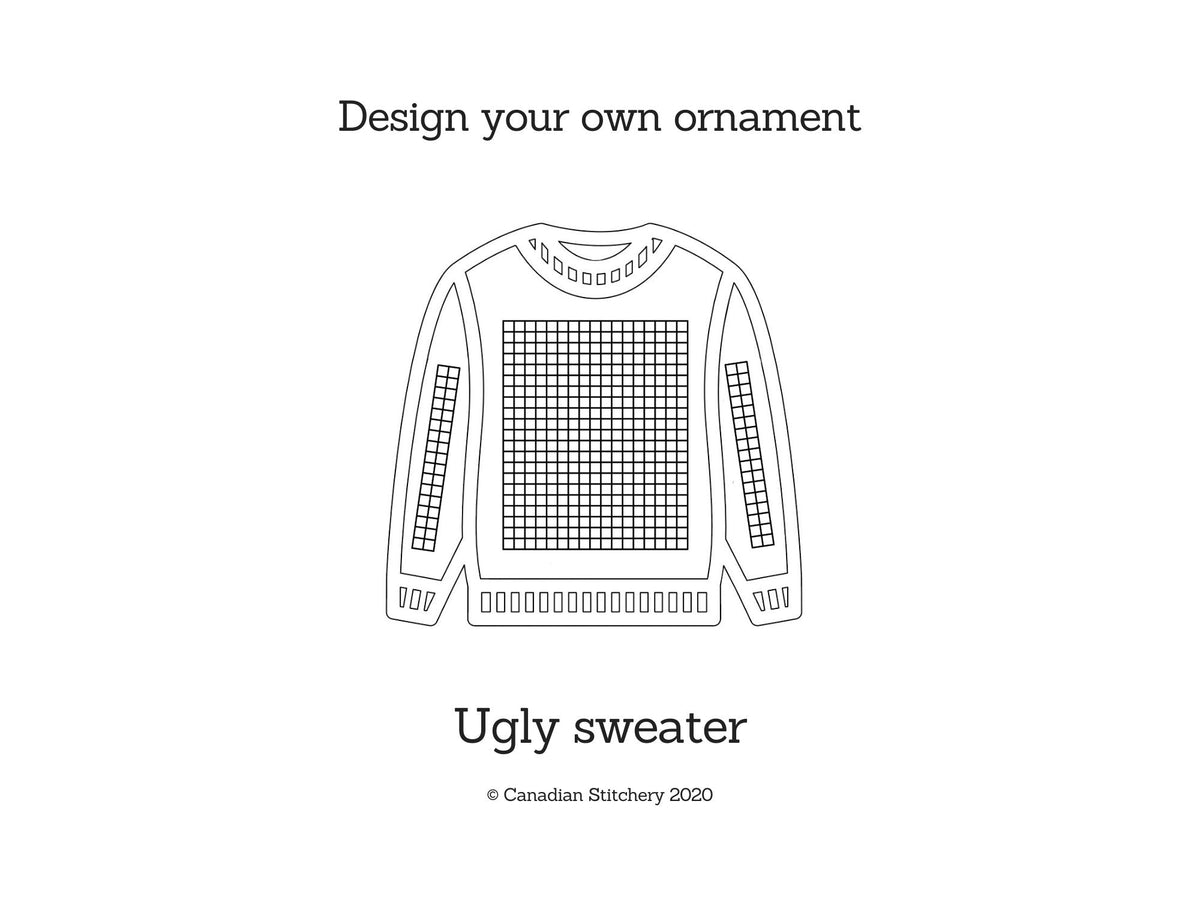 Design-your-own ugly sweater ornament kit SIX PACK! – Canadian Stitchery
